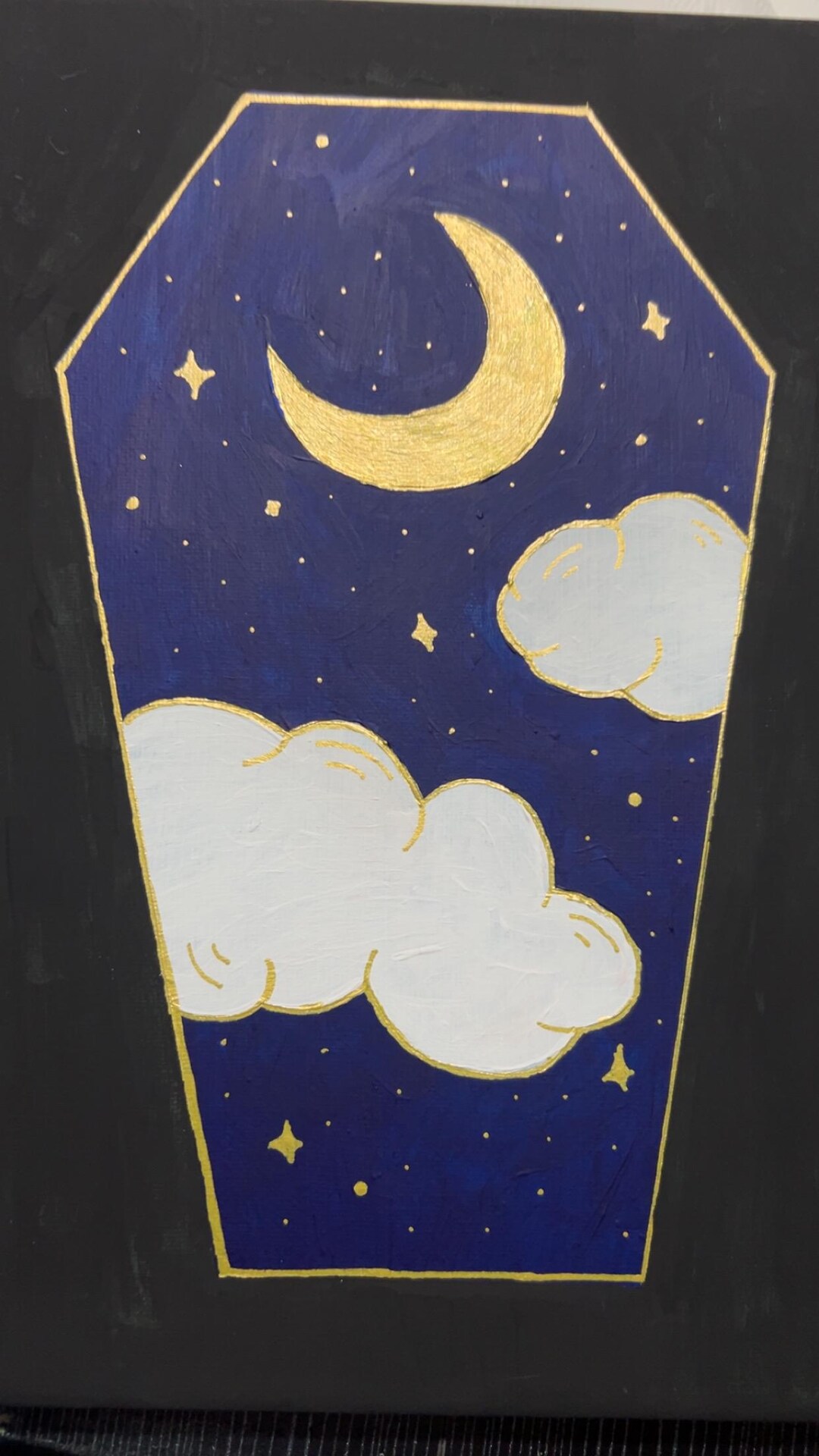 Night Sky in a Coffin Window - Etsy