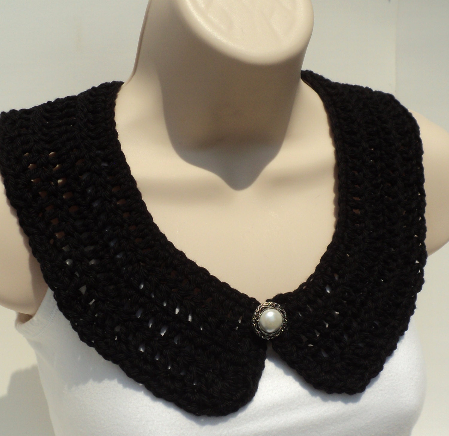 Crochet PATTERN Reversible Detachable Crocheted Collar | Etsy