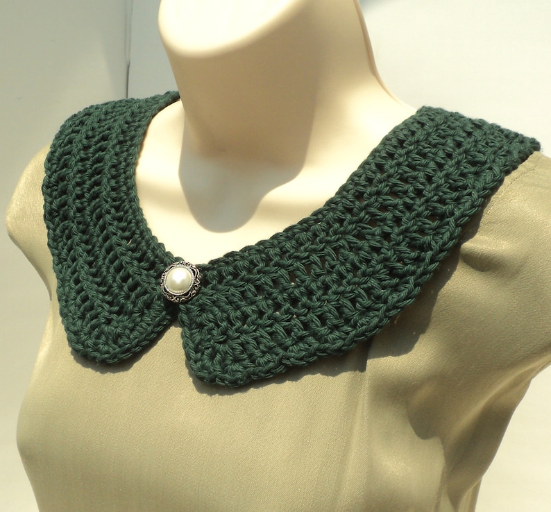 Crochet PATTERN Reversible Detachable Crocheted Collar | Etsy