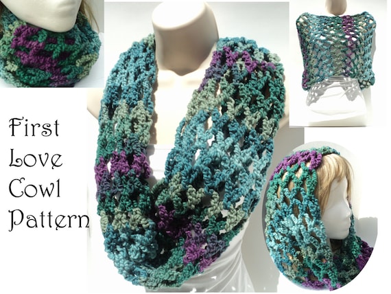 Crochet PATTERNS Bulky Cowl Chunky Chain and Flower | Etsy