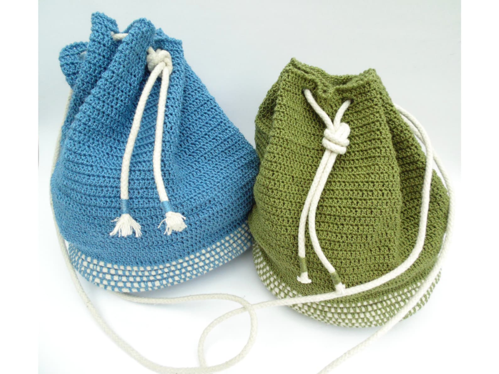 Drawstring Cotton Rope Bag CROCHET PATTERNS ONLY Basket or - Etsy