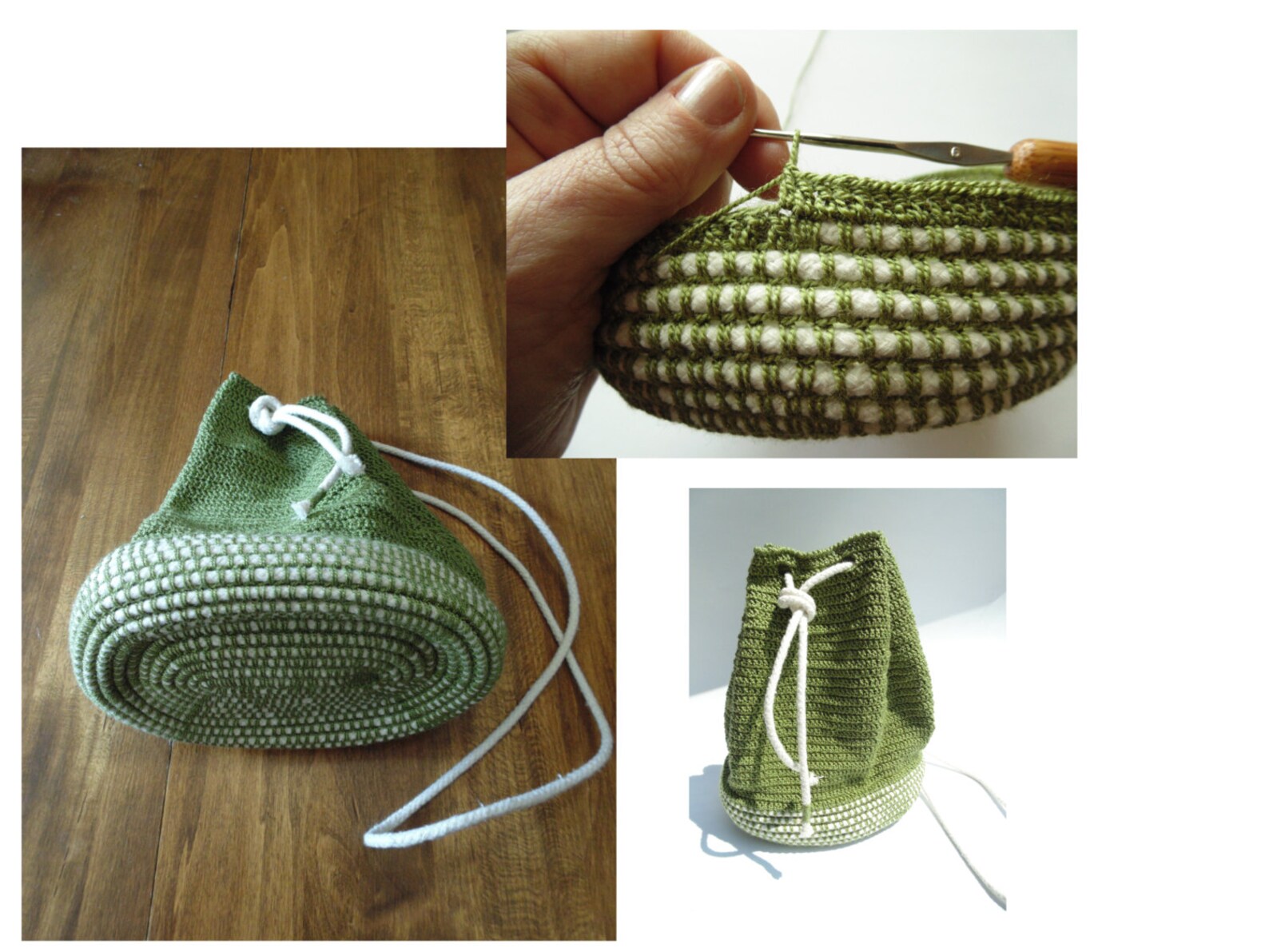 Drawstring Cotton Rope Bag CROCHET PATTERNS ONLY Basket or - Etsy