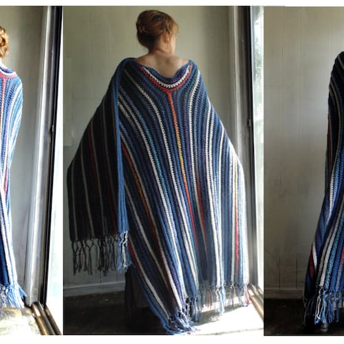 PDF Crochet Pattern Indian Summer Ruana wrap Shawl - Etsy