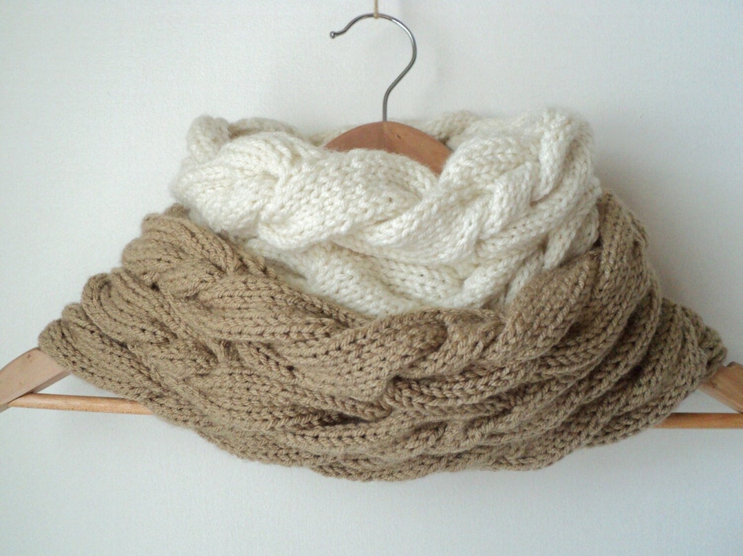 Knit PATTERN - Triple Cable Cowl and Fingerless Gloves - Etsy