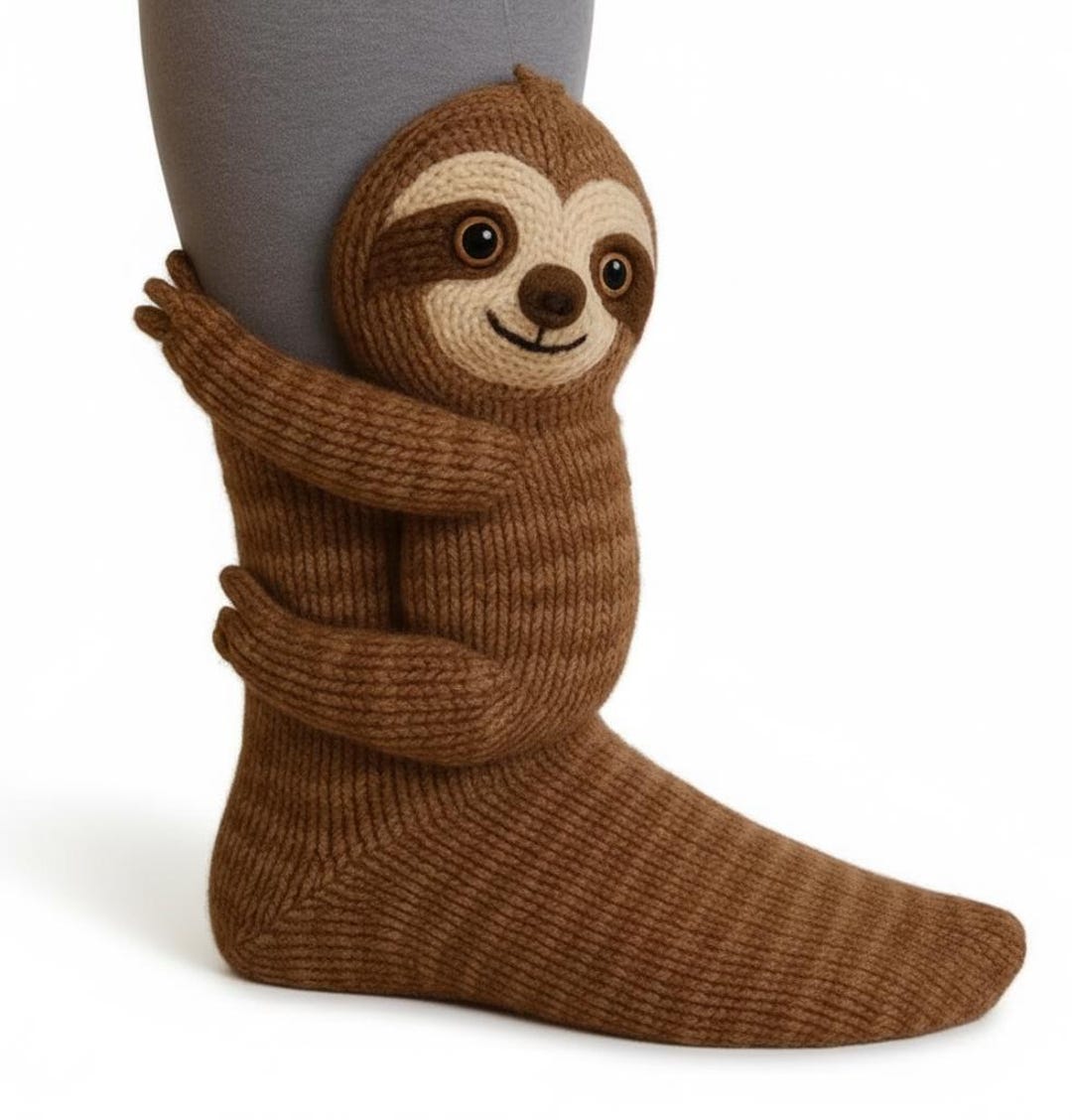 3D Knit Animal Sloth Socks for Women, 2025 Christmas Socks Collection ...
