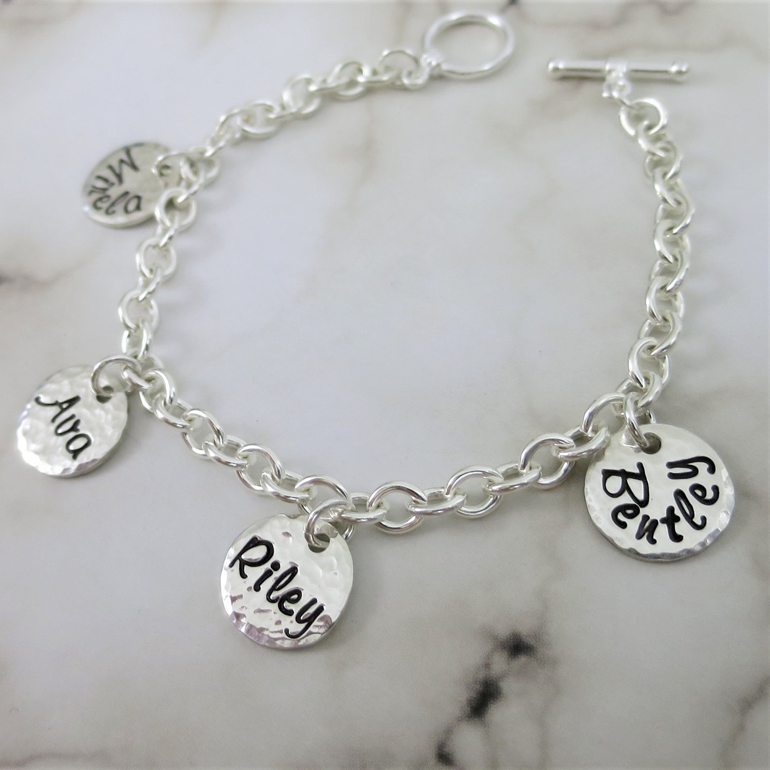 Custom Charm Bracelet Sterling Silver Charm Bracelet - Etsy