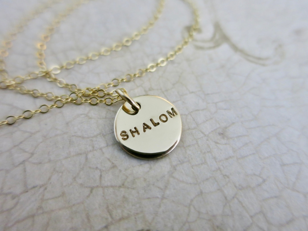 Shalom Peace Necklace | 14k Gold-filled | Hand Stamped | Handmade ...