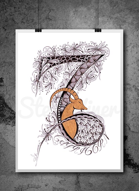 Capricorn zodiac sign drawing 60 photos - Youhoroscope.com