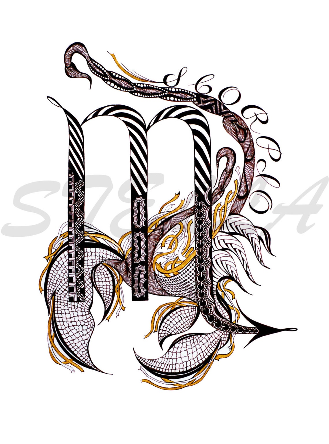 Zodiac Art SCORPIO Print From Original Design and Drawing - Etsy