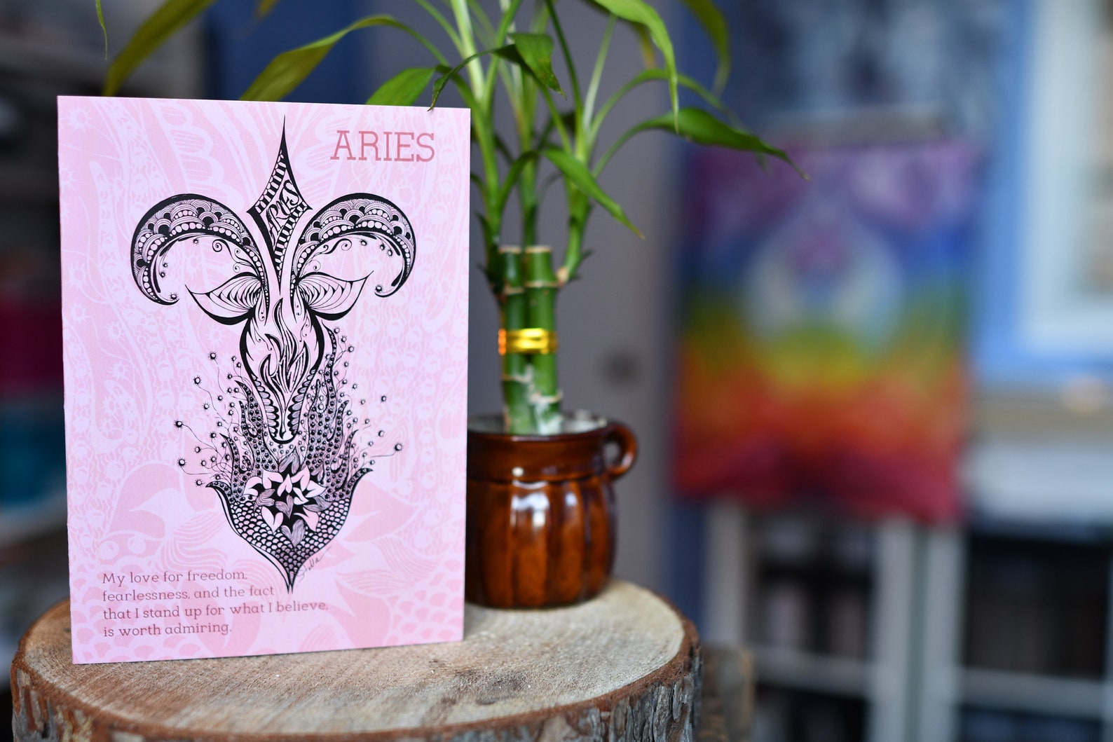 Zodiac Art ARIES Print From Original Design and Drawing, Wall Decor ...