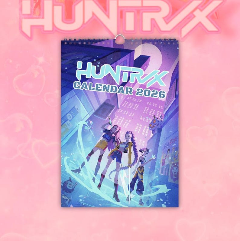 Huntrix Calendar 2026, Kpop Demon Hunters Calendar, Huntrix 2026, Mira ...