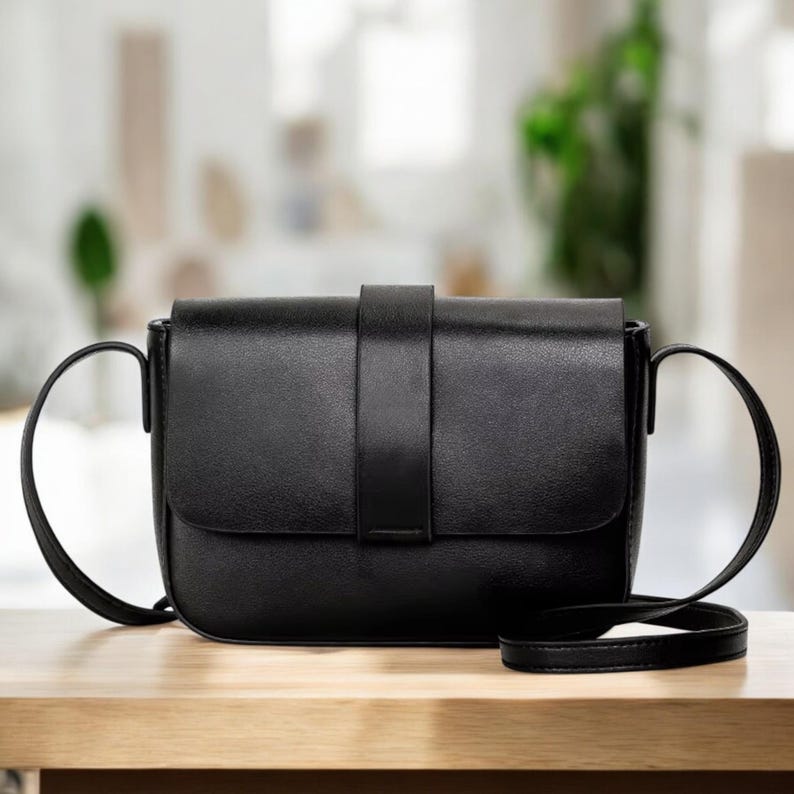 Women Shoulder Bag Solid Color Crossbody Bag Adjustable Strap Daily Use ...