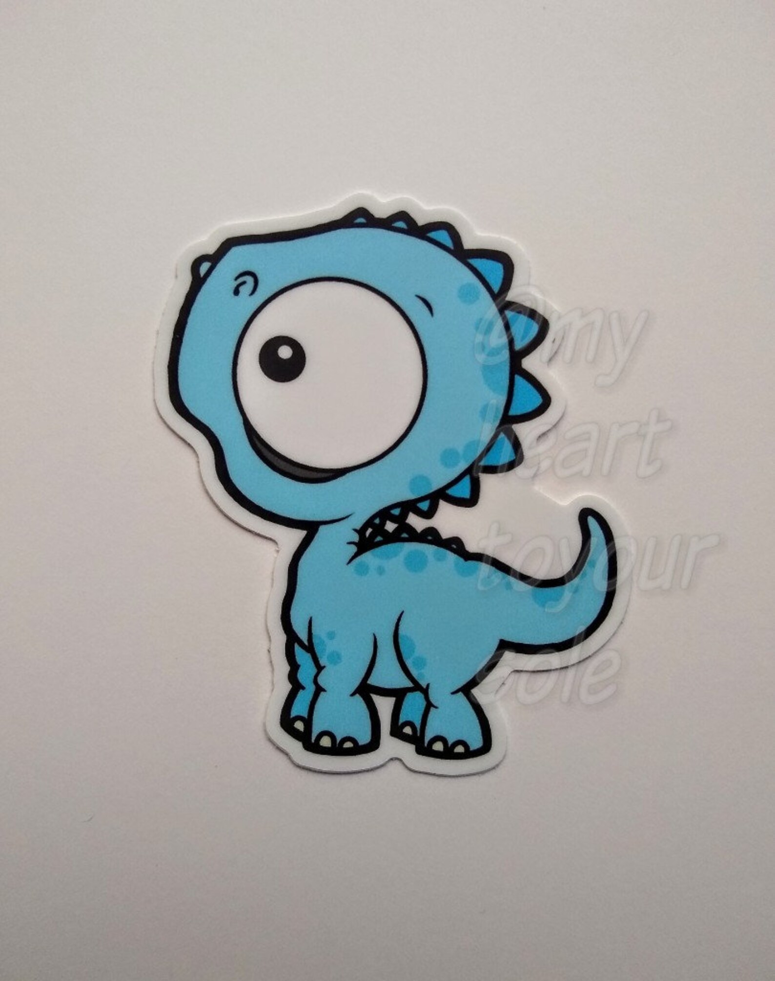 Dinosaur Sticker Sticker Dinosaur Blue Sticker Cartoon - Etsy