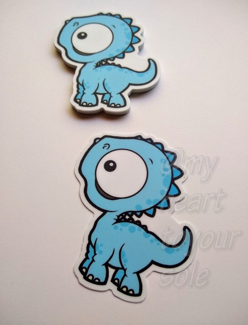 Dinosaur Sticker, Sticker, Dinosaur, Blue Sticker, Cartoon Sticker ...