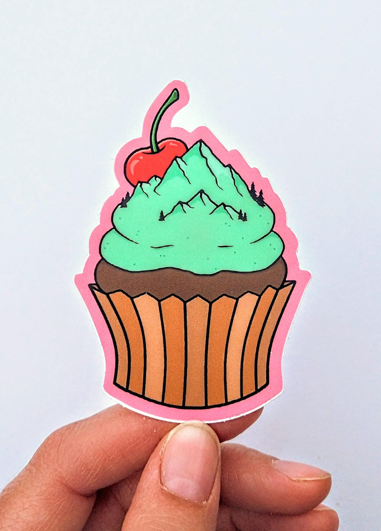 Cupcake Sticker, Sticker, Cupcake, Baker Gifts, Mountain Sticker ...