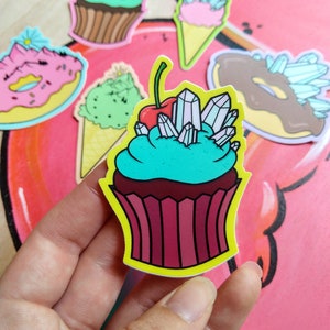Cupcake Sticker, Sticker, Cupcake, Baker Gifts, Crystal Sticker ...