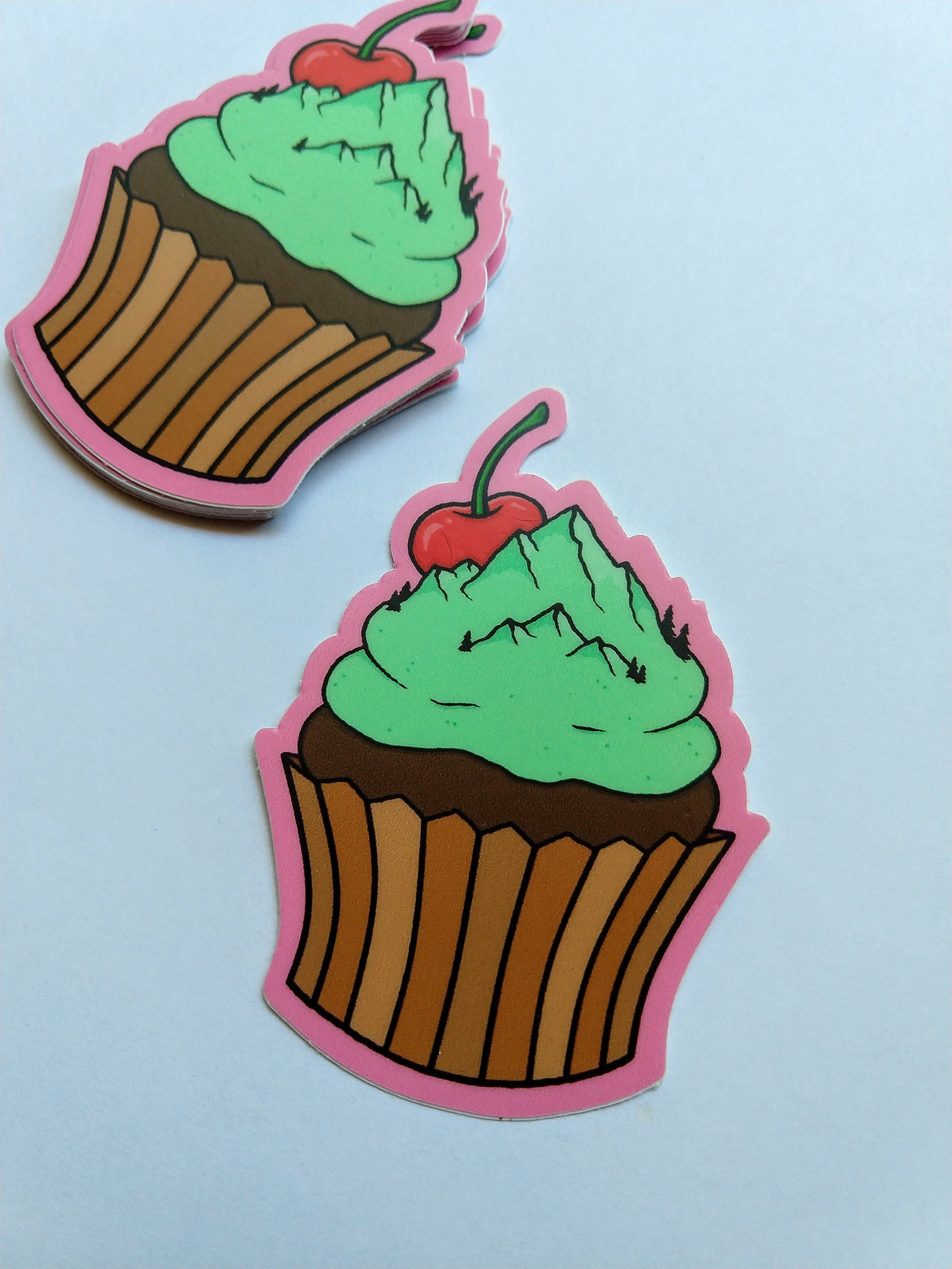 Cupcake Sticker Sticker Cupcake Baker Gifts Mountain - Etsy