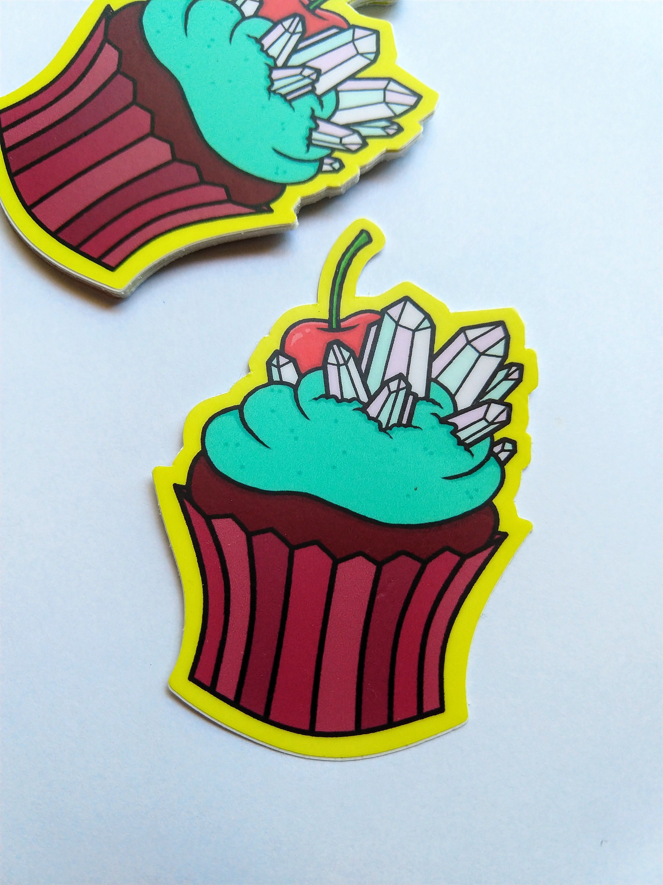 Cupcake Sticker Sticker Cupcake Baker Gifts Crystal | Etsy