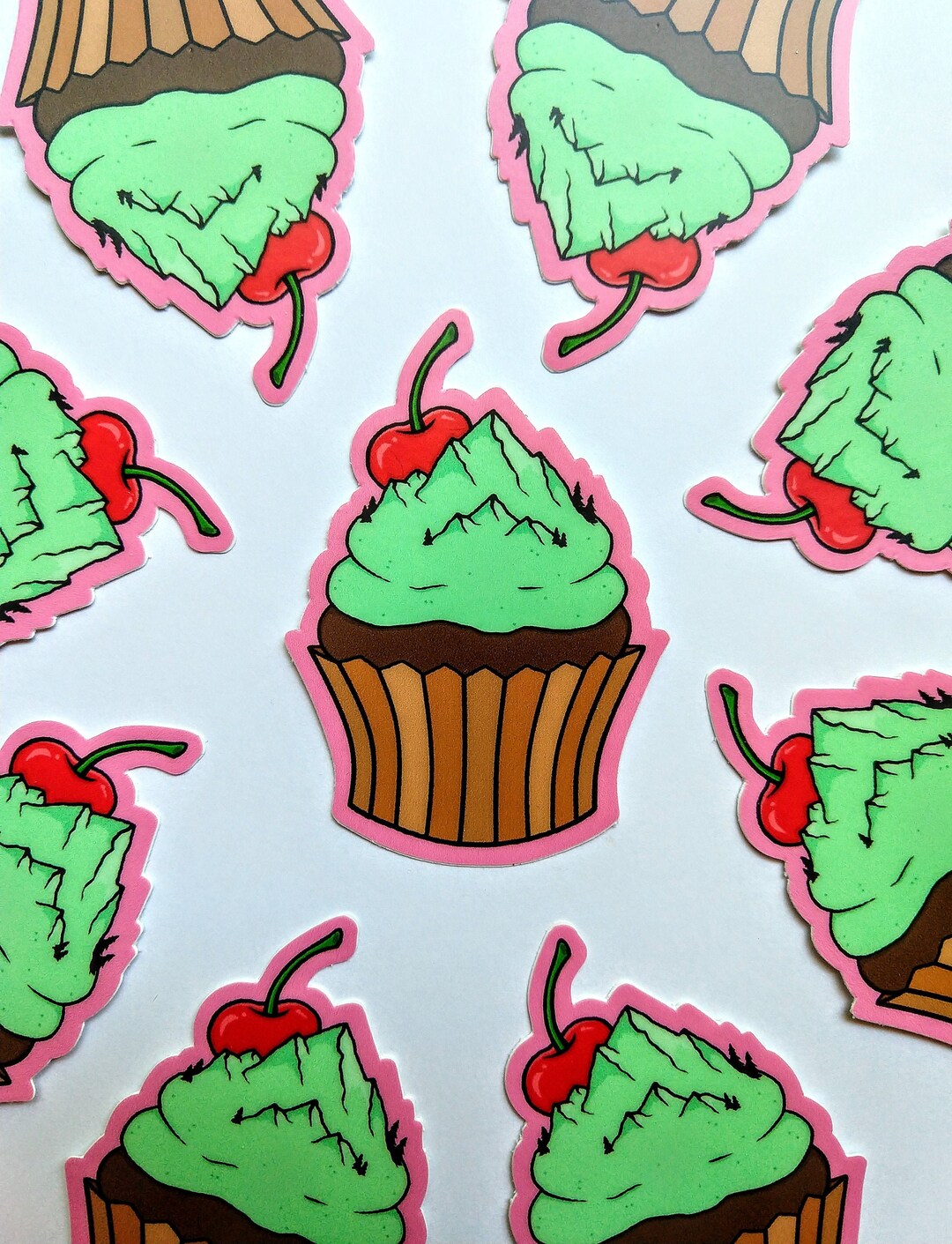 Cupcake Sticker, Sticker, Cupcake, Baker Gifts, Mountain Sticker ...