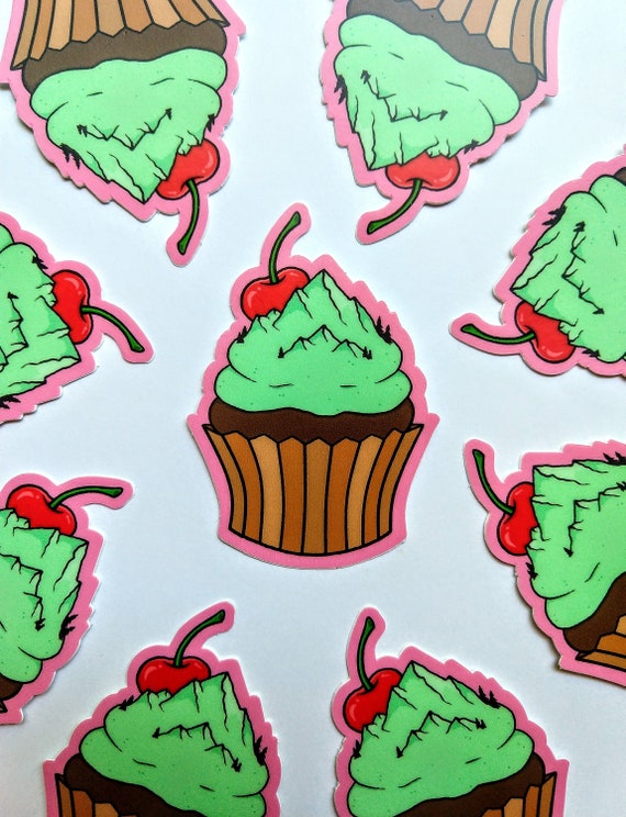 Cupcake Sticker Sticker Cupcake Baker Gifts Mountain | Etsy