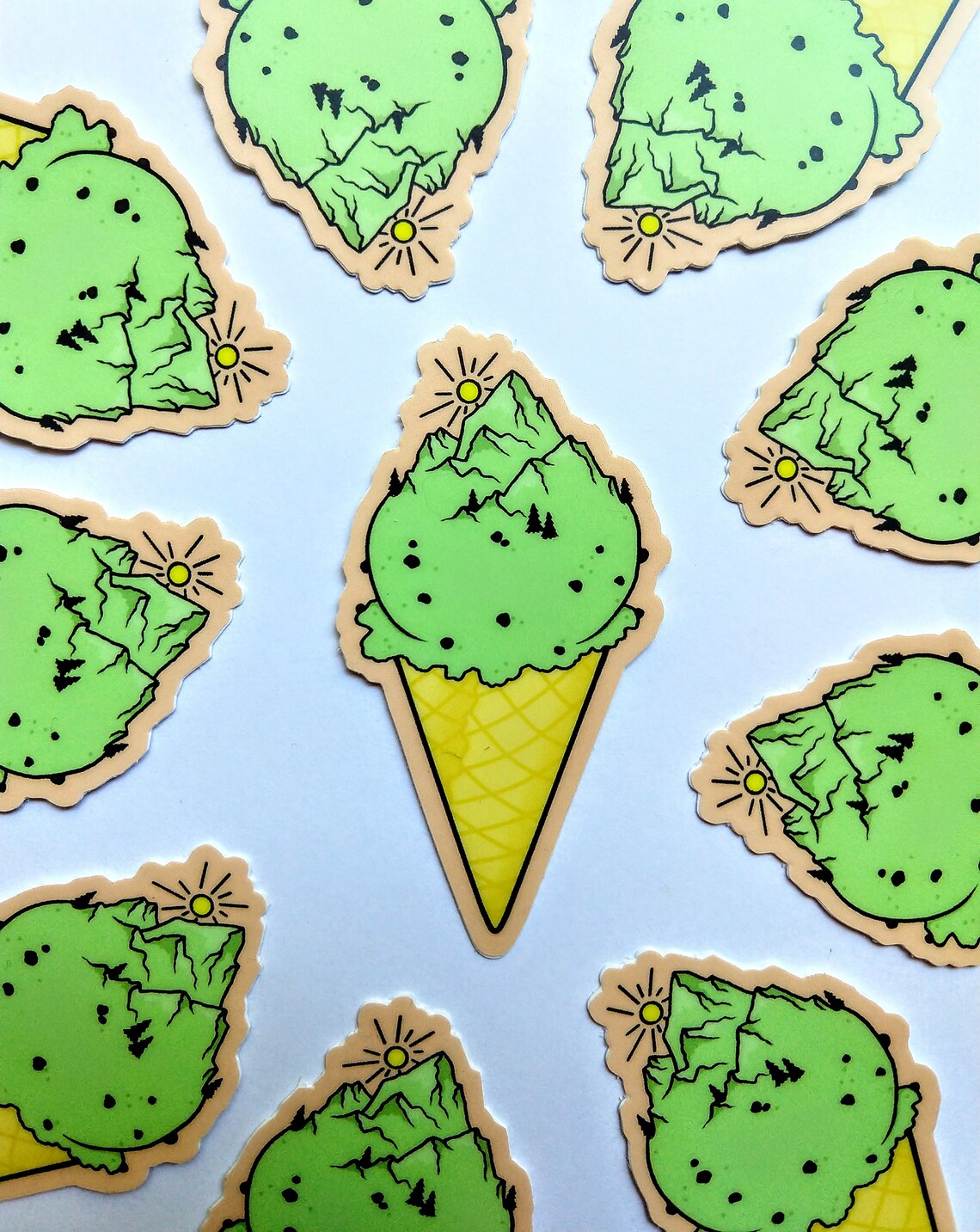 Ice Cream Sticker Sticker Ice Cream Ice Cream Gifts - Etsy