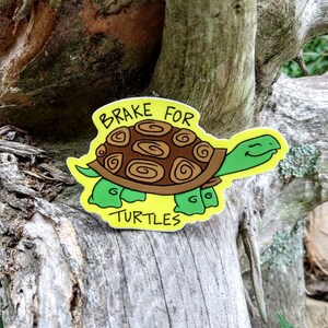 Turtle Sticker, Sticker, Turtle, Turtle Gifts, Brake for Turtles ...