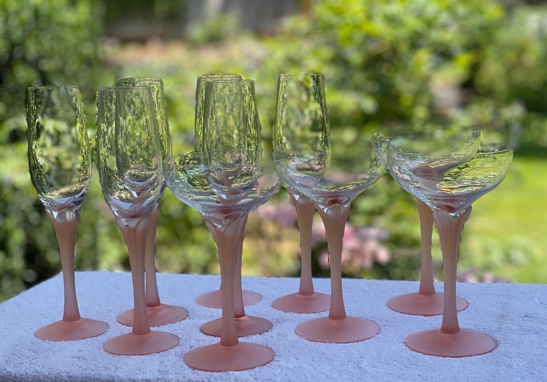 Fostoria Lotus Mist Champagne Flutes or Coupes, Sets of 2 - Etsy