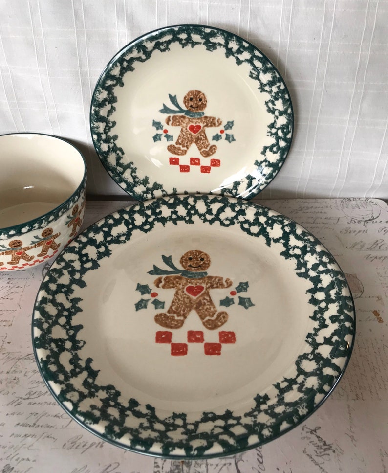 Gingerbread Man Dinnerware Dinner Plates Salad Plates Soup | Etsy