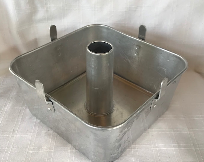 Vintage Wear-ever, Square Angel Food, Bundt Cake Pan, Tube Baking Pan ...