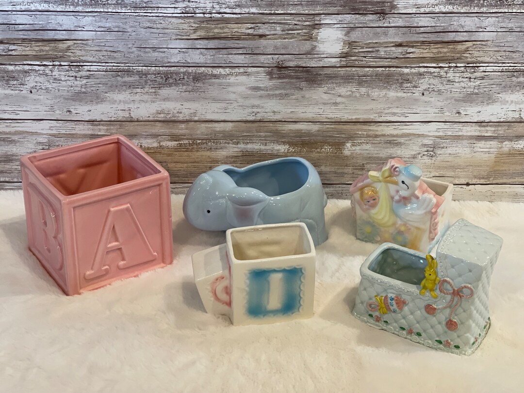 Baby Nursery Planters, Baby Shower or Nursery Decoration, Blocks ...