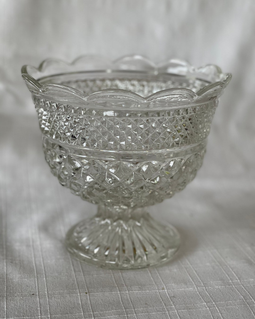 Wexford Clear Glass Compote / Bowl on a Pedestal Anchor Hocking Wexford ...