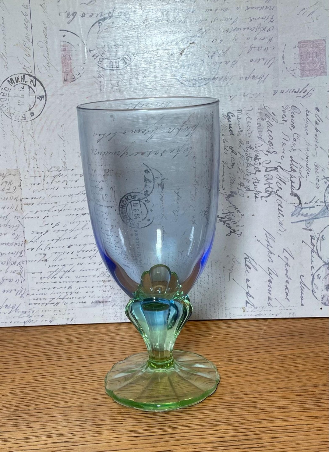 Bormioli Rocco BAHIA Blue Green Glasses Stemmed Iced Tea Goblet, Made ...