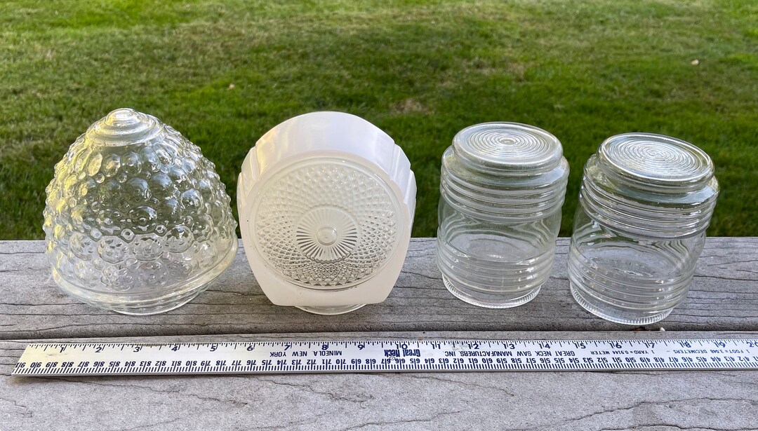 Glass Ceiling Light Bulb Cover, Glass Shade, Bubble Glass, Clear Glass ...