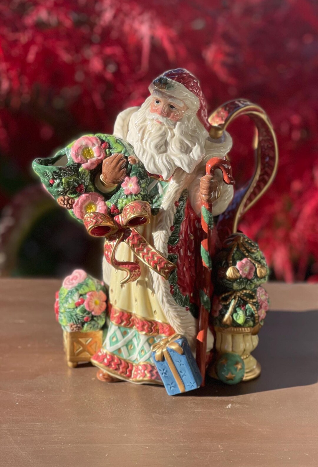 Father Christmas Pitcher by Fitz and Floyd, Ceramic Santa Pitcher - Etsy
