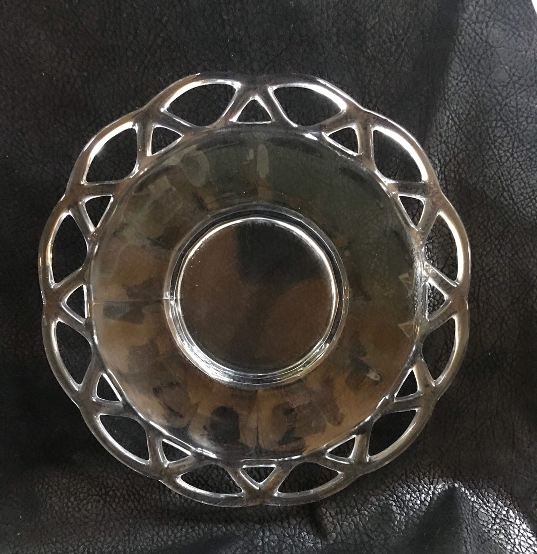 Vintage Open Lace Clear 7 Mayonnaise Underplate Anchor - Etsy