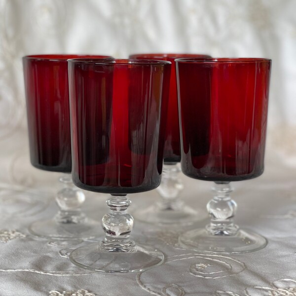 Ruby Red Glasses - Etsy