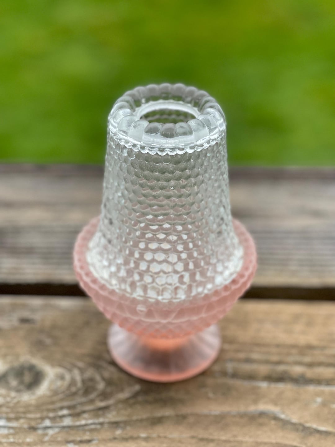 Duncan Miller Thousand Eyes Glass Fairy Lamp Pink Base and Clear Top - Etsy