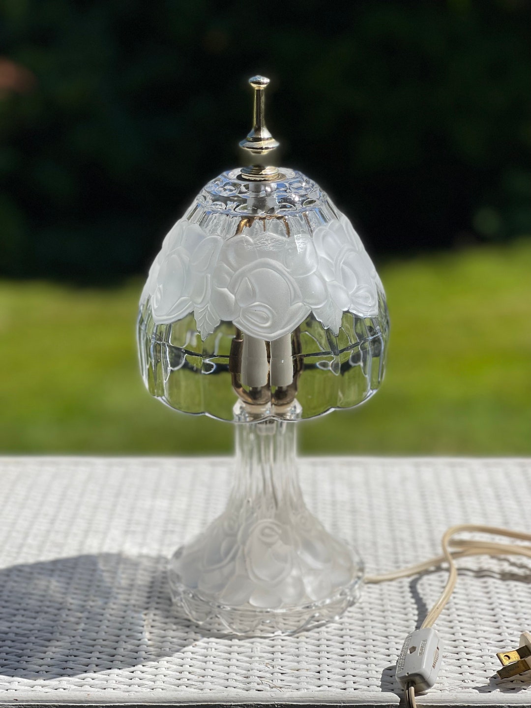 Small Crystal Electric Lamps With Shades, Heritage Romance Collection ...