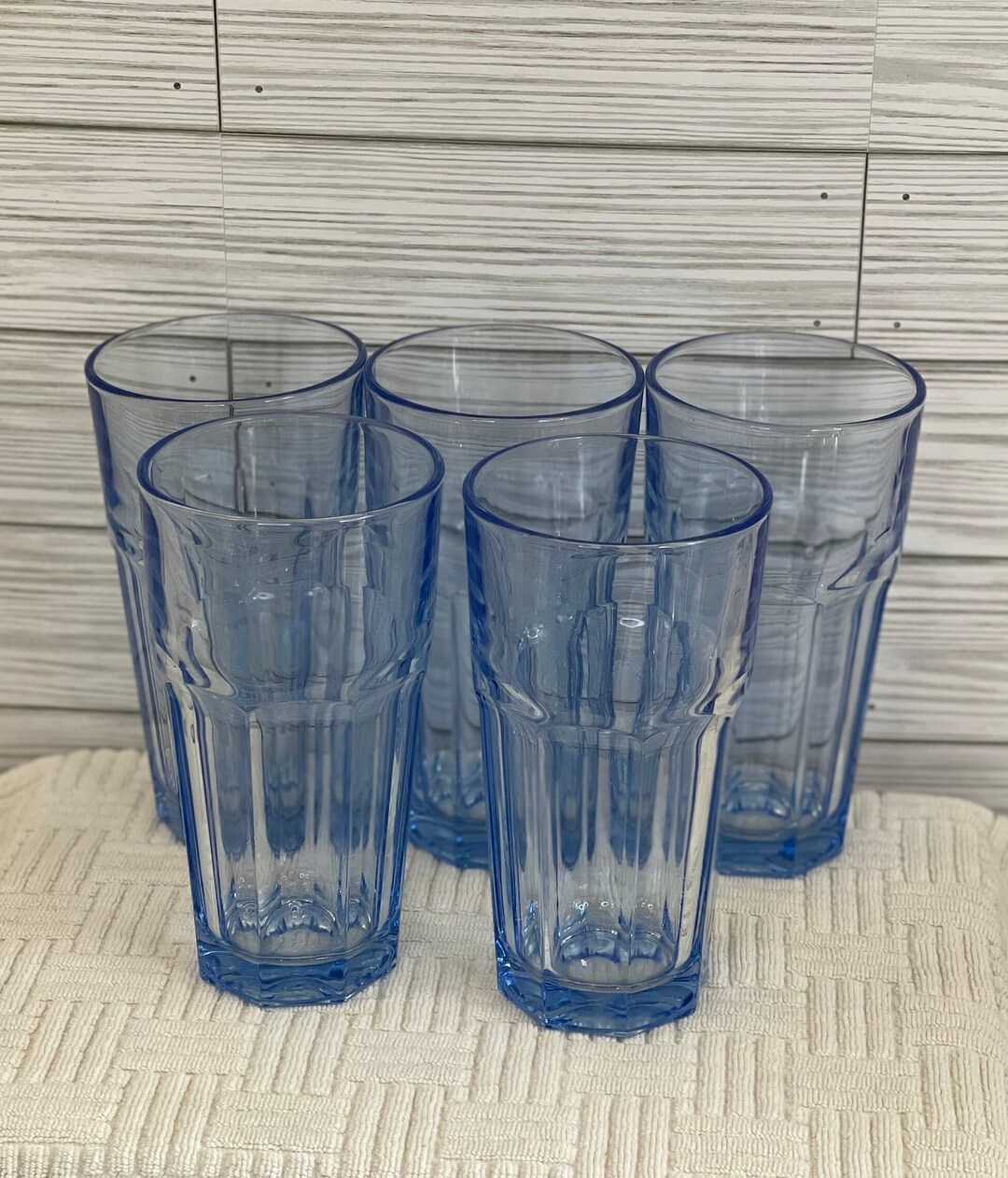 5 Libbey Duratuff Iced Tea Tumblers, Large Iced Tea Tumblers, Misty ...