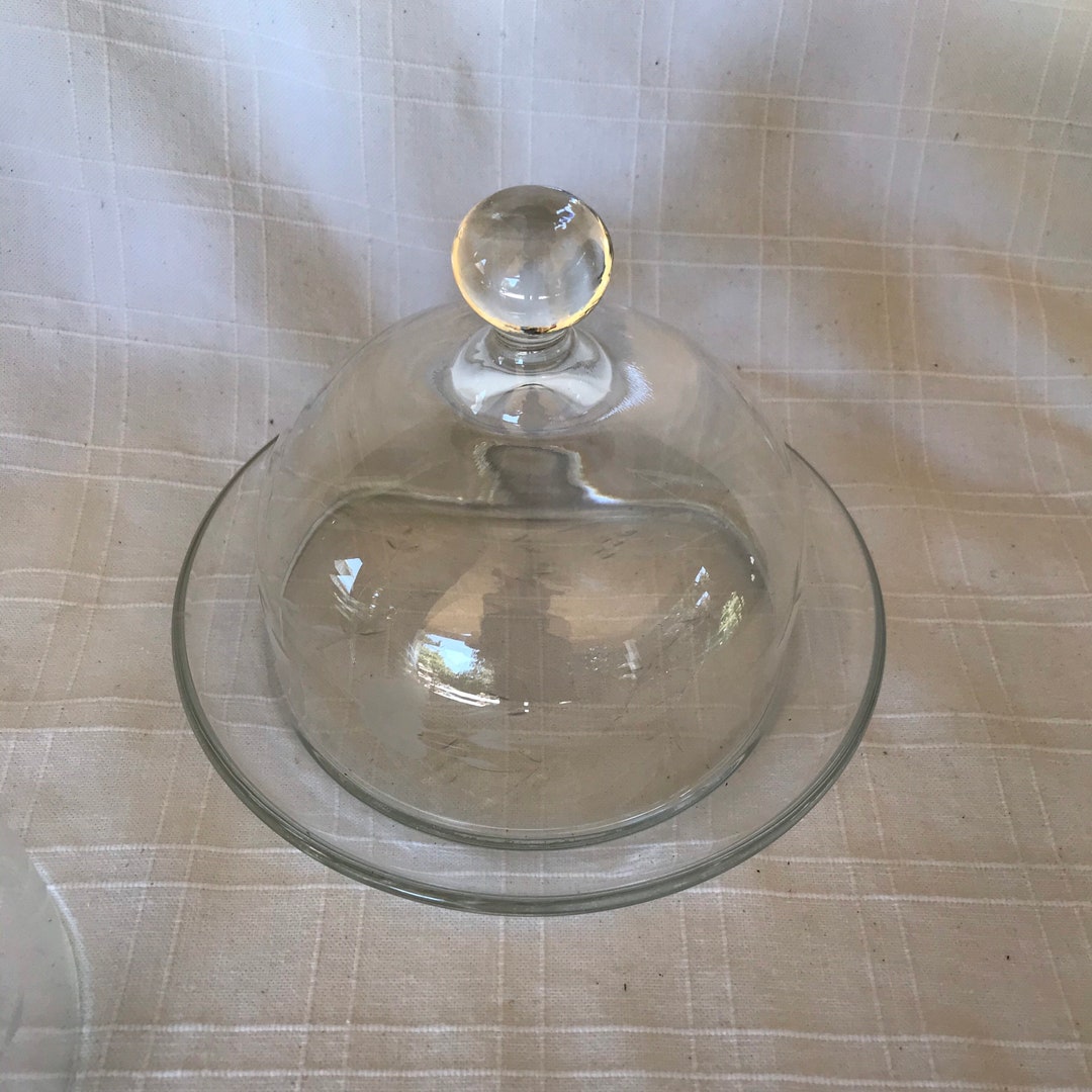 Princess House Crystal Domed Covered Butter Dish, Butter Cloche - Etsy