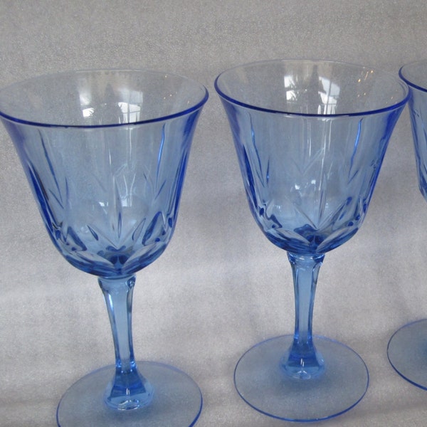 Blue Water Goblets - Etsy