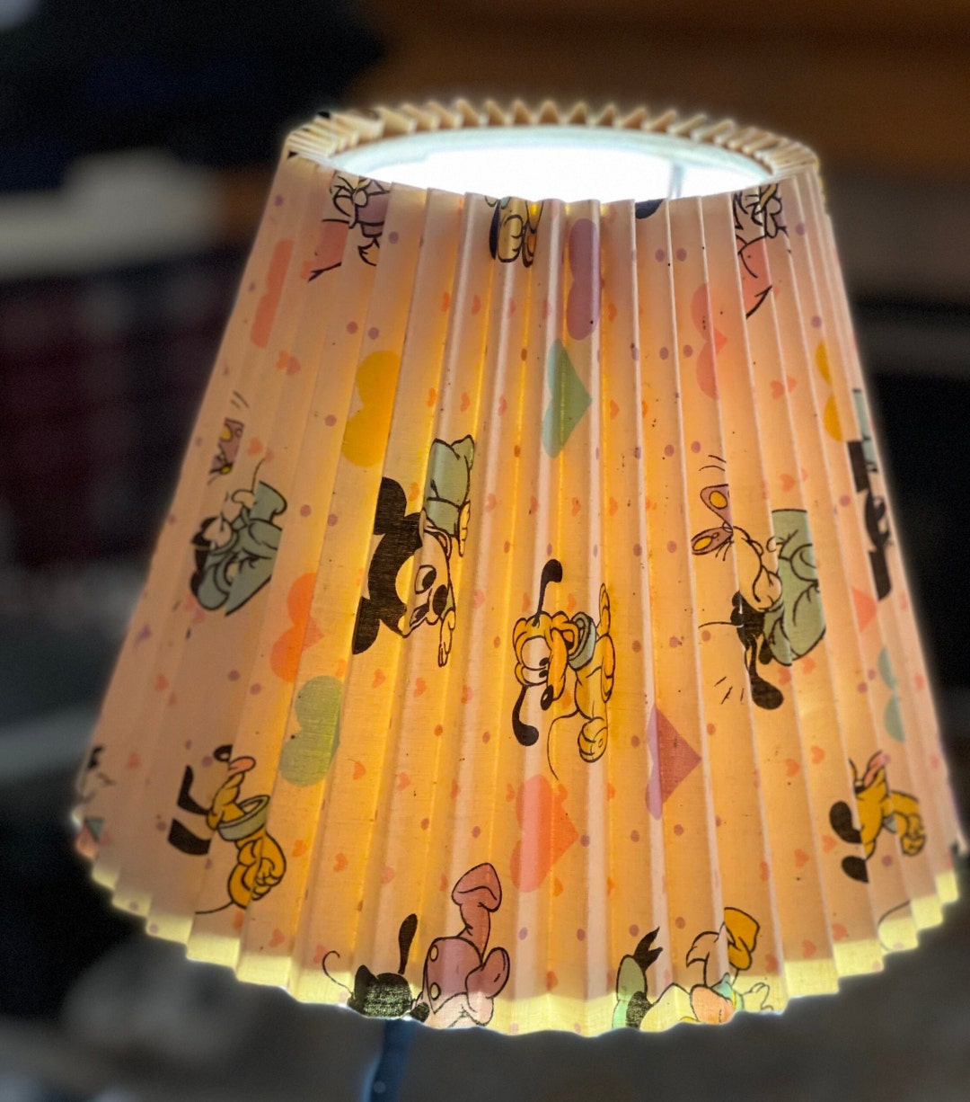 Disney Lamp Shade, Pleated Disney Characters Table Lamp Shade - Etsy