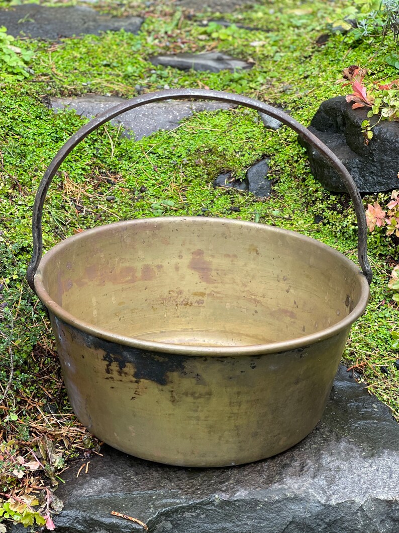 Large Vintage Brass Jelly Pot Jam Pan Jelly Pan Planter - Etsy