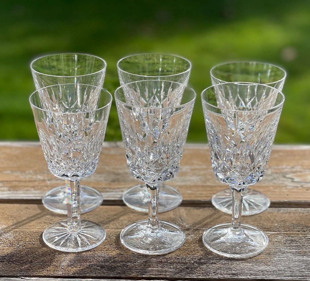 Gorham King Edward Wine Glass Sets, Blown Glass Goblet, Sold in Pairs ...