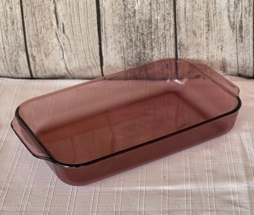 Cranberry Pyrex Baking Pan 9 X 13 Glass Pan - Etsy