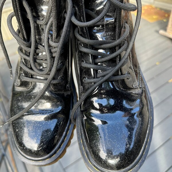 Patent Leather Boots - Etsy