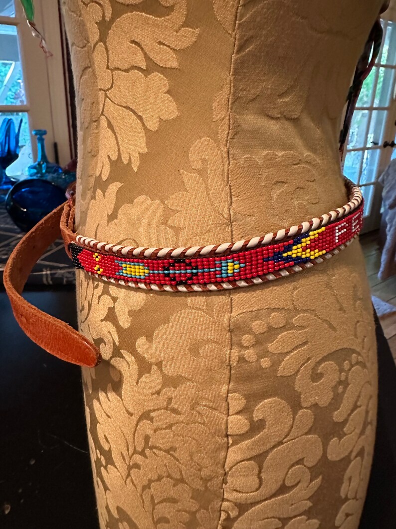 Native American Trading Post Beaded Belt-peace River Alberta-unisex - Etsy