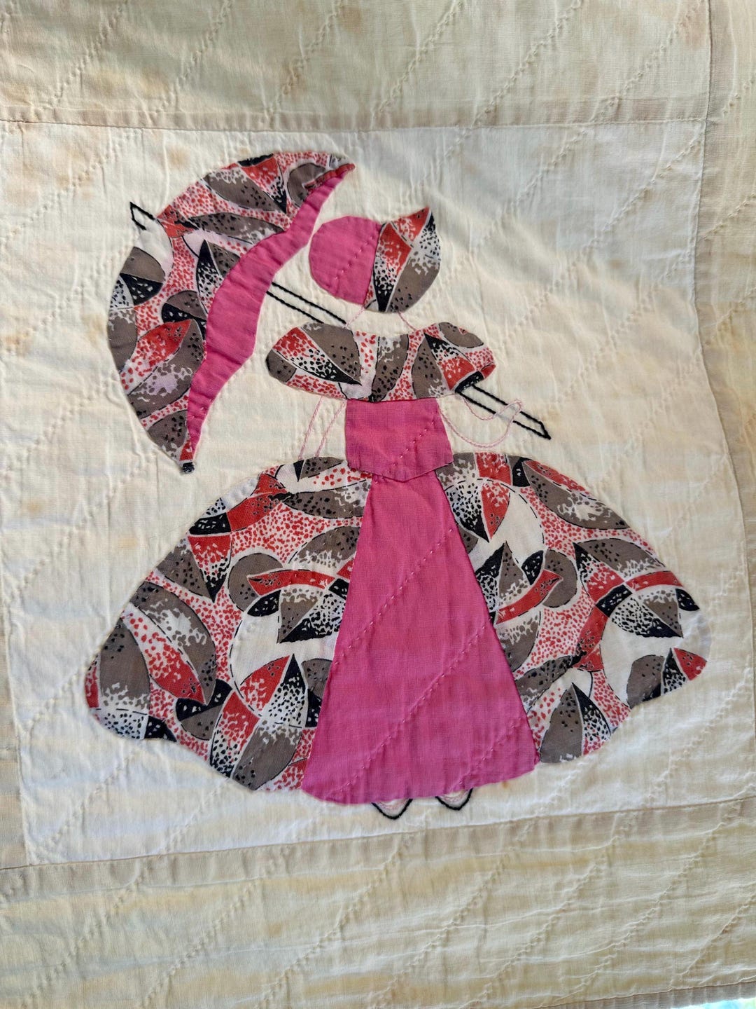 Antique Sunbonnet Sue Southern Belle Colonial Quilt With Bonnets ...