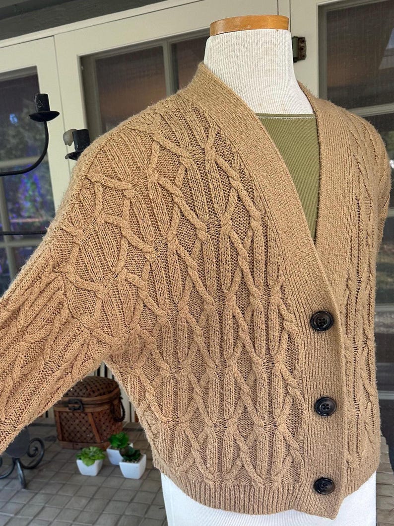 Arnold Palmer/perry Como Cable Grandpa Cardigan Unisex W Big Buttons - Etsy