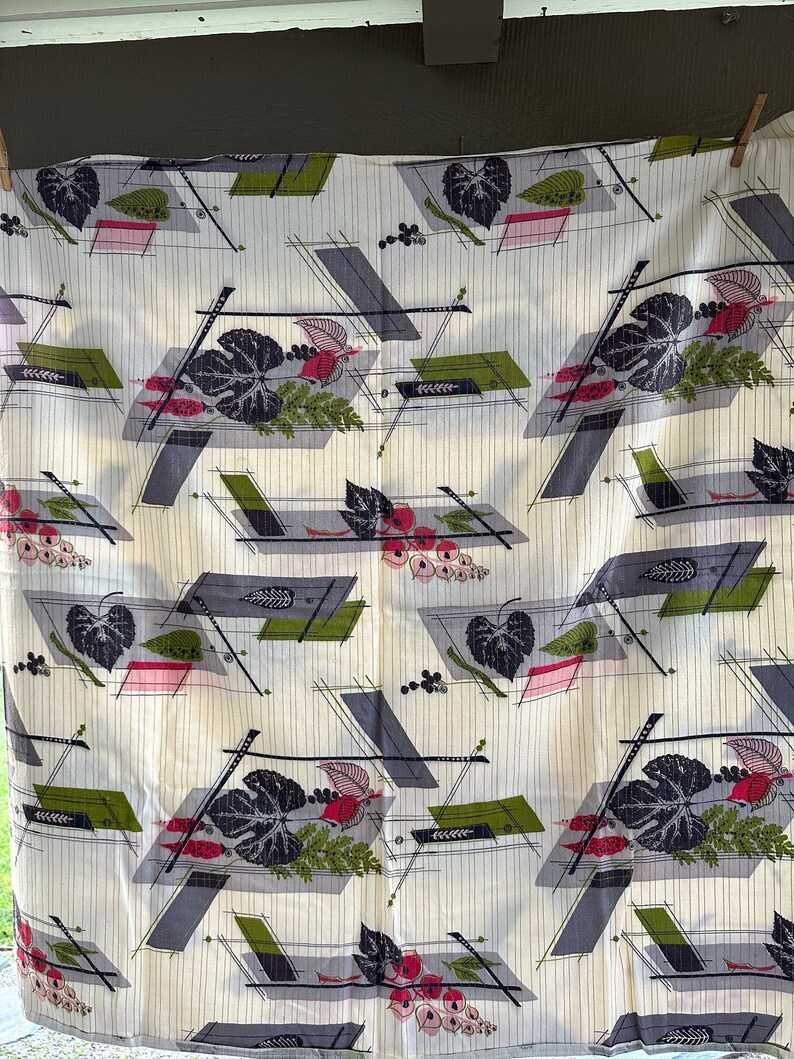 MCM Mid Century Modern Design Fabric W Lurex!! - Etsy